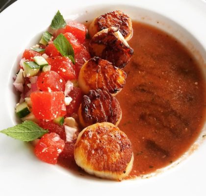 Olive Oil Poached Octopus, “Our Garden” Herb Fingerling Potatoes ...